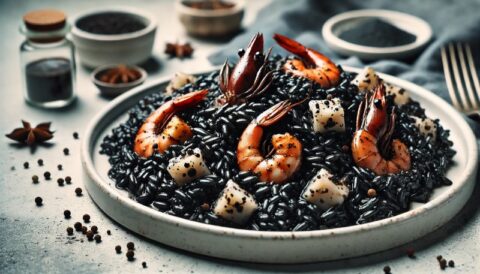 Crni rižot – czarne risotto z owocami morza, klasyk kuchni chorwackiej ...